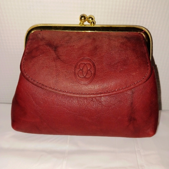Buxton | Bags | Vintage Buxton Elegant Maroon Red Cowhide Leather ...